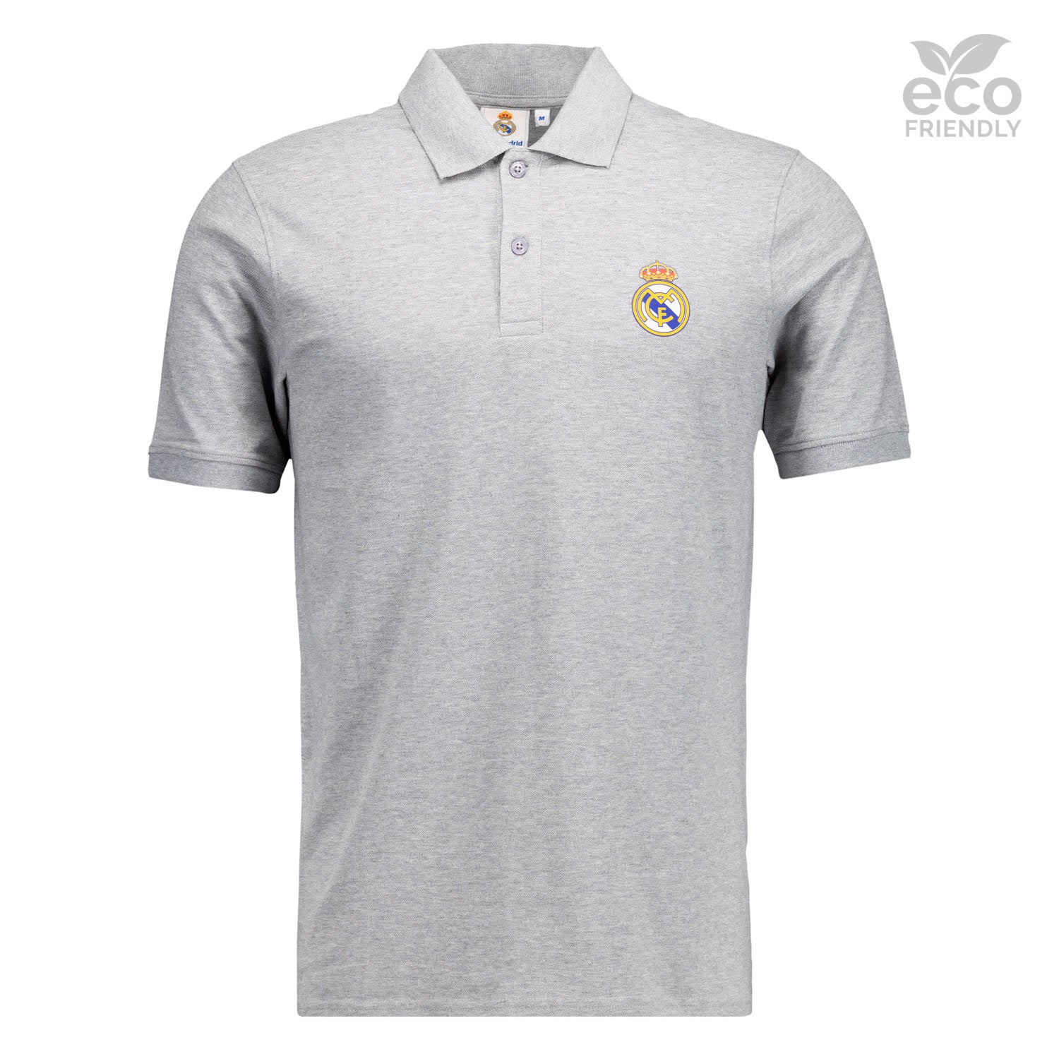 Polo Gris Hombre ECO Essentials Real Madrid Escudo Color – La Tienda ...