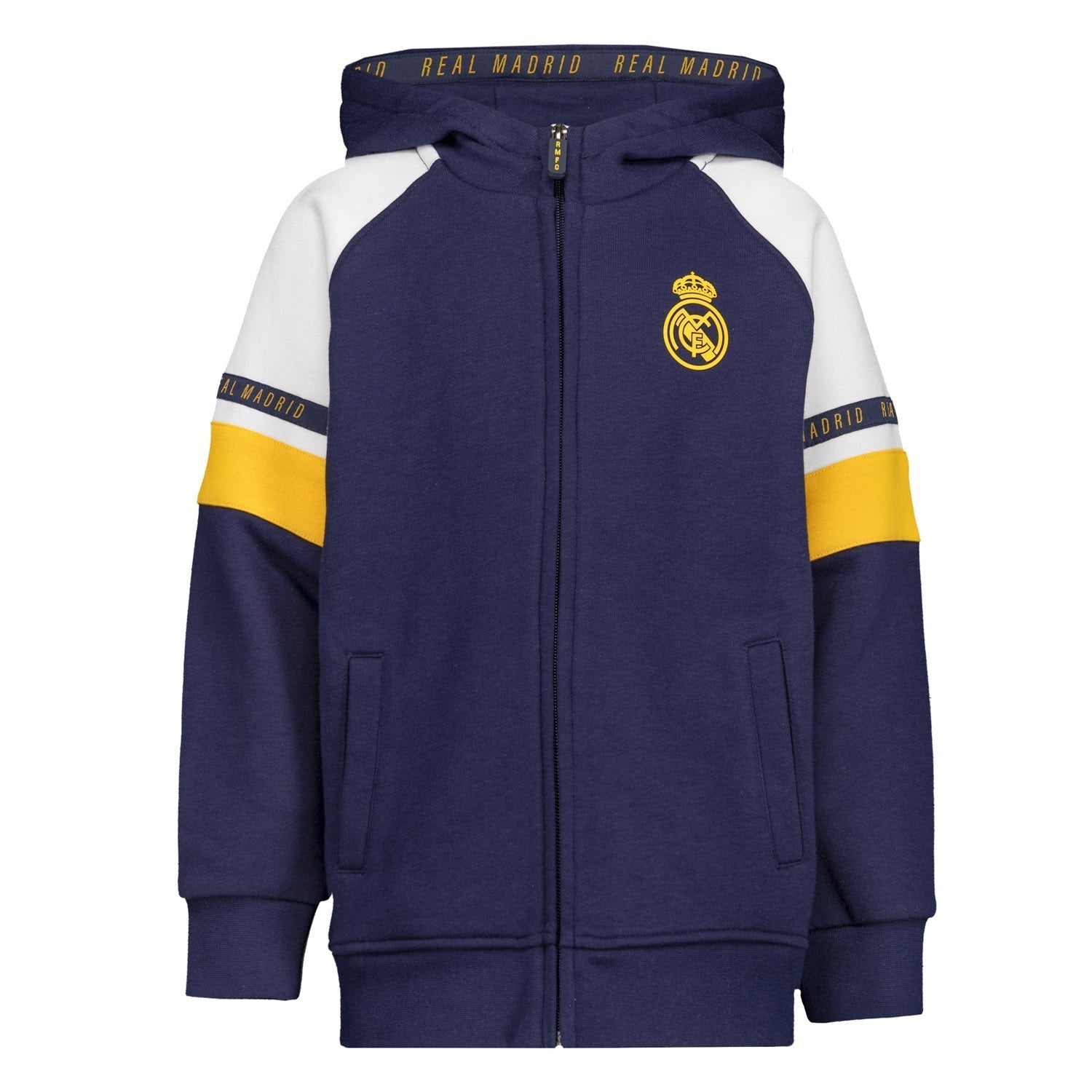 Chaqueta Capucha Niños Kids on Tour Real Madrid Cremallera Azul – La ...