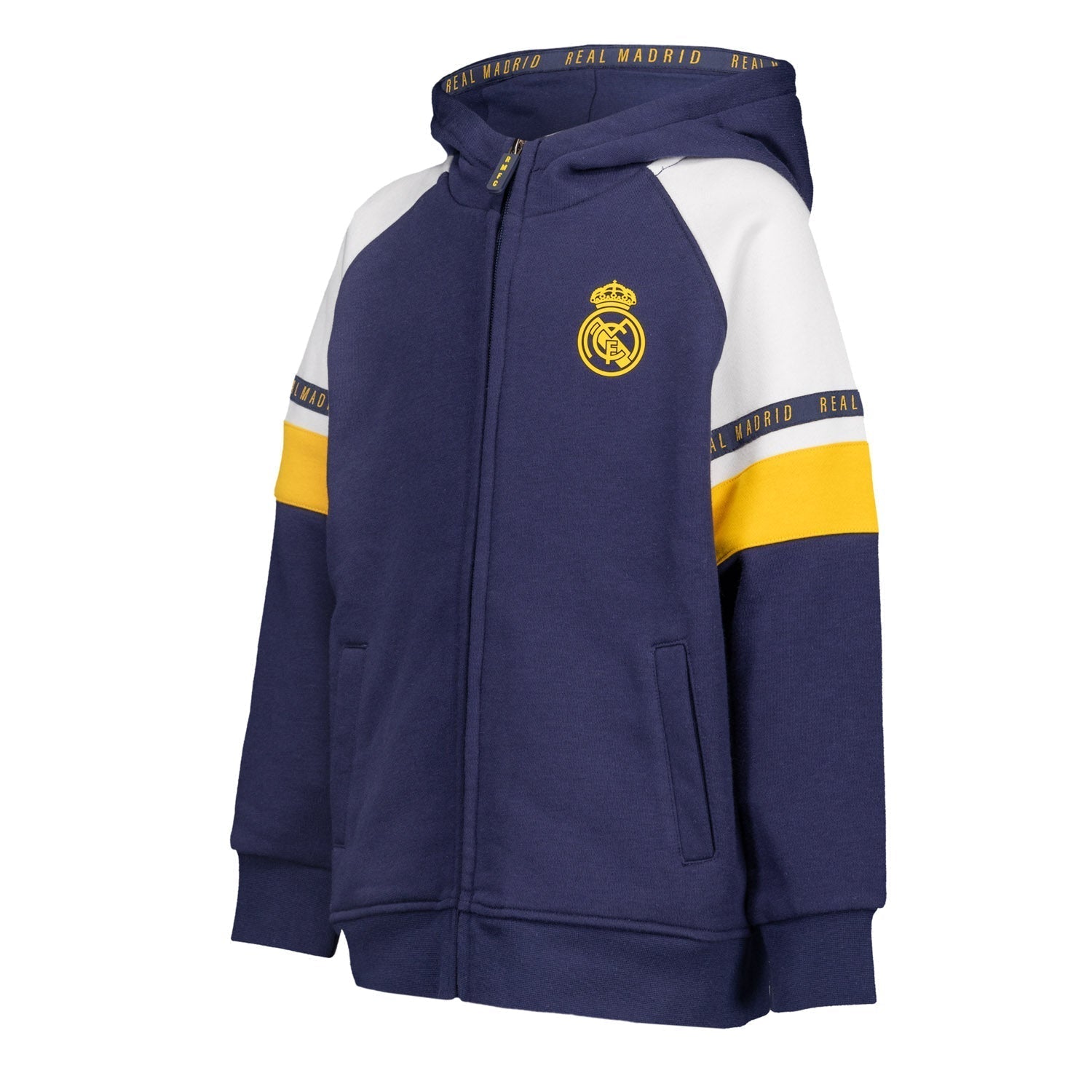 Chaqueta Capucha Niños Kids on Tour Real Madrid Cremallera Azul – La ...