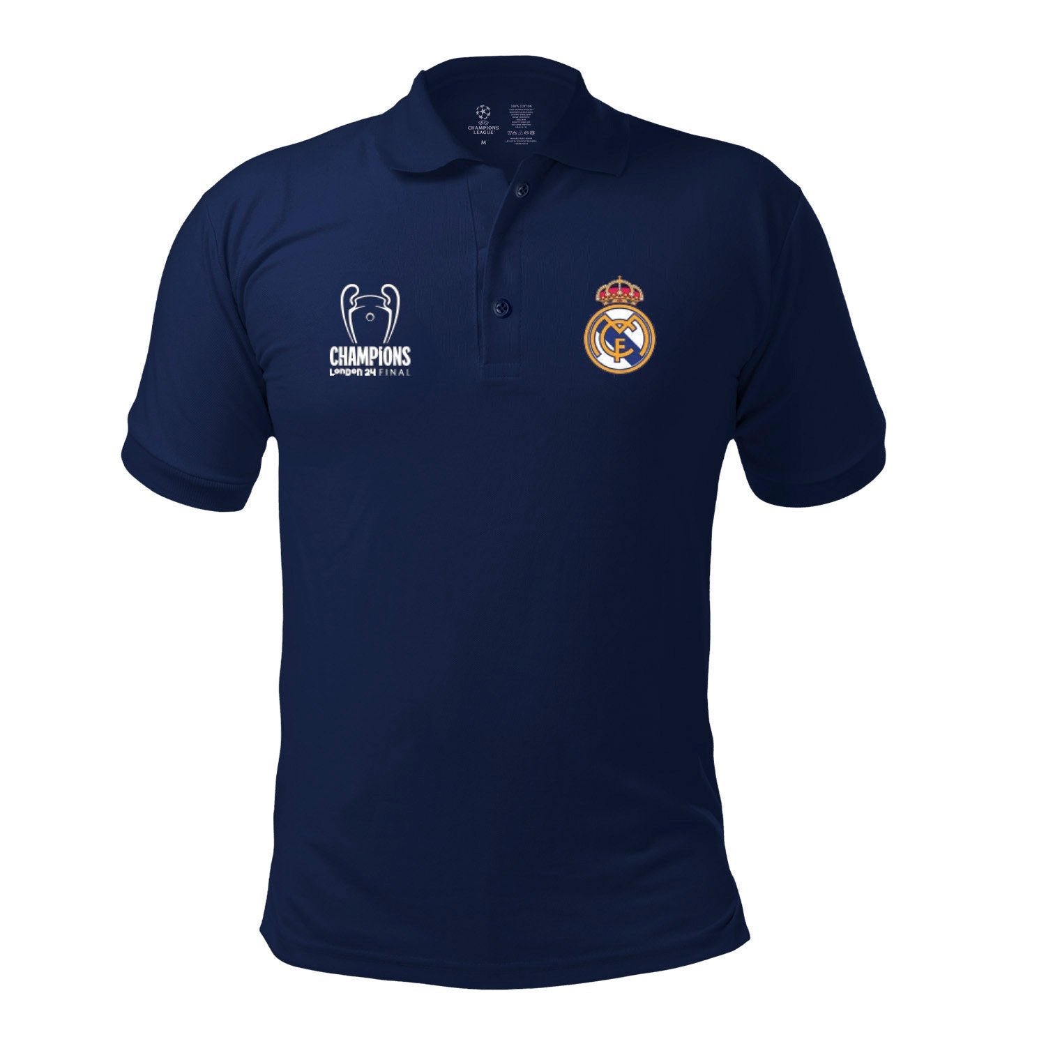 Mens UCL Champions 15 Polo Navy – Official Real Madrid Store